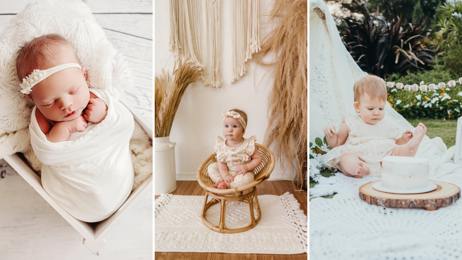 First Birthday Photos with Cake Smash for Baby Girl in OKC - Blog